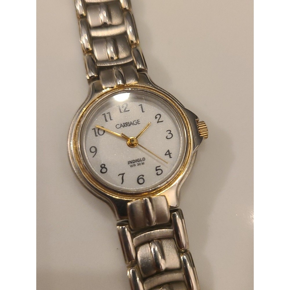 Vintage Carriage By Timex Watch Women Silver Gold Two… - Gem